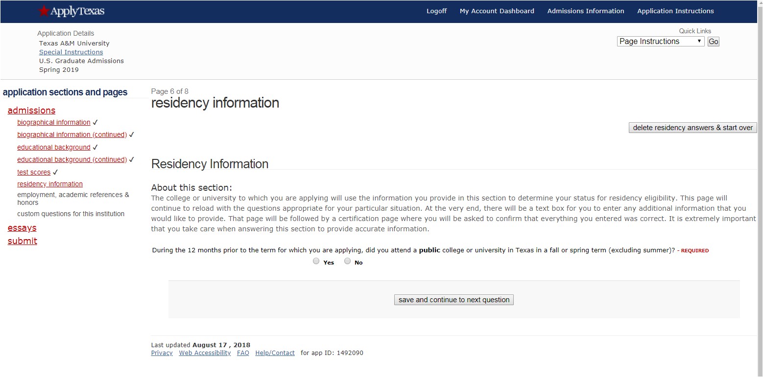 Apply Texas Instructions • The Bush School of Government & Public Service