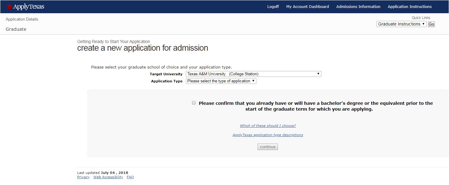 Apply Texas Instructions • The Bush School of Government & Public Service